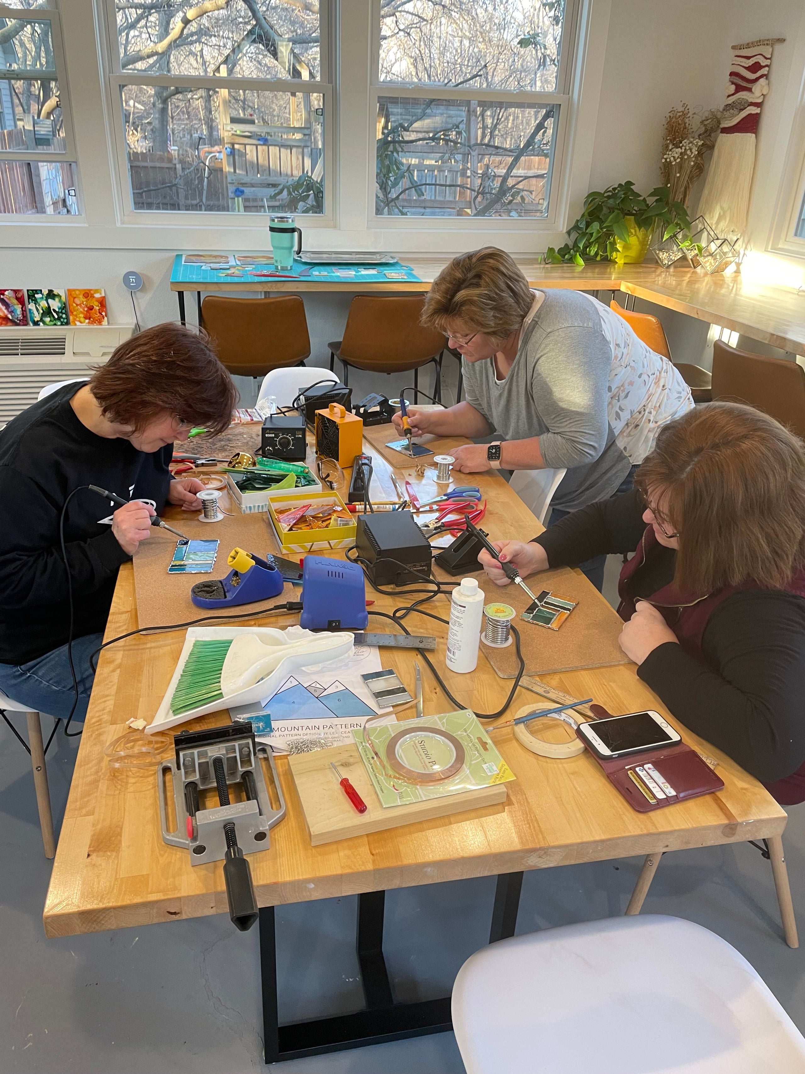 Partner and Group Stained Glass Workshops | DRIFTLESS GLASSWORKS