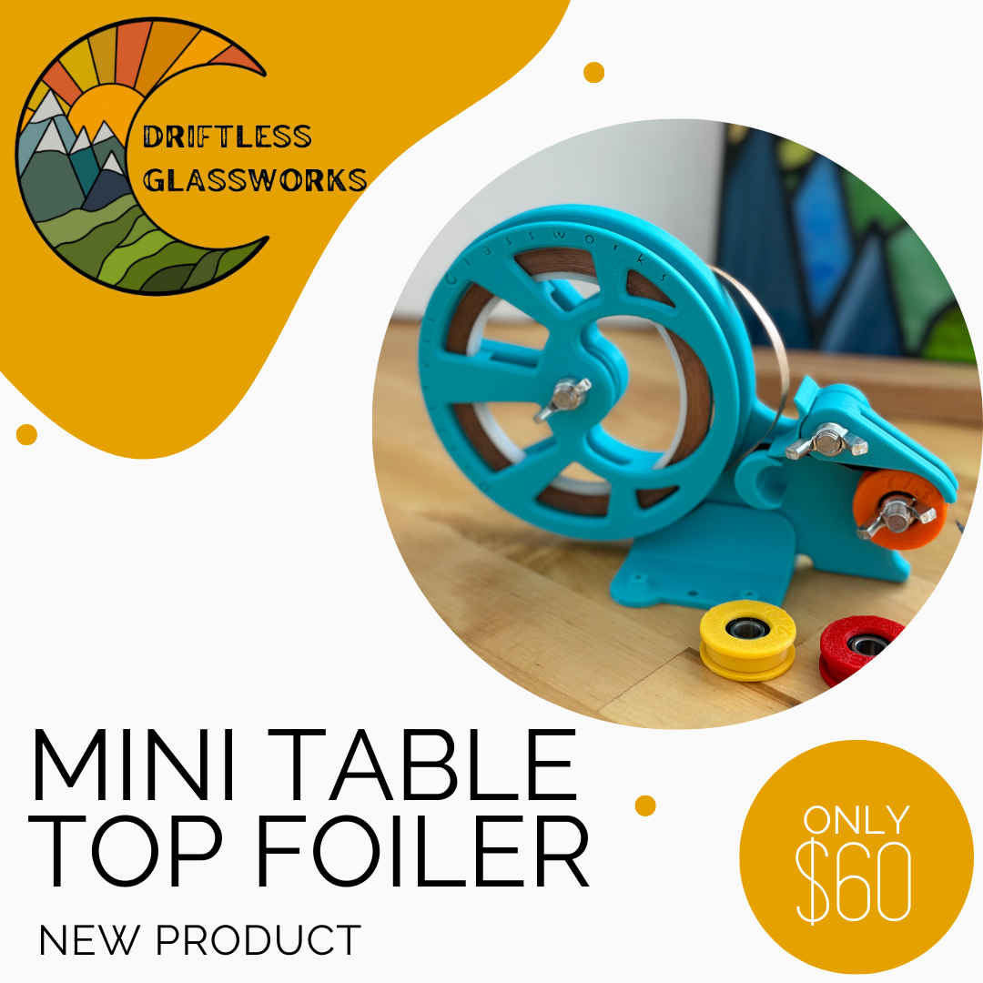 Mini Tabletop Foiler for Stained Glass | DRIFTLESS GLASSWORKS
